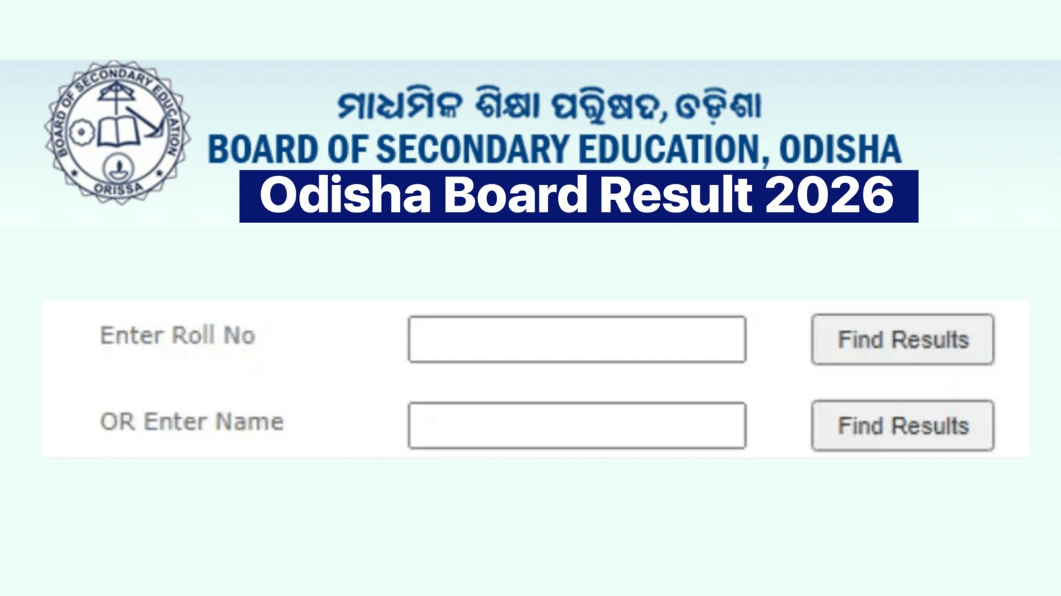 Odisha Board Result 2026 at orissaresults.nic.in – Check 10th 12th ...