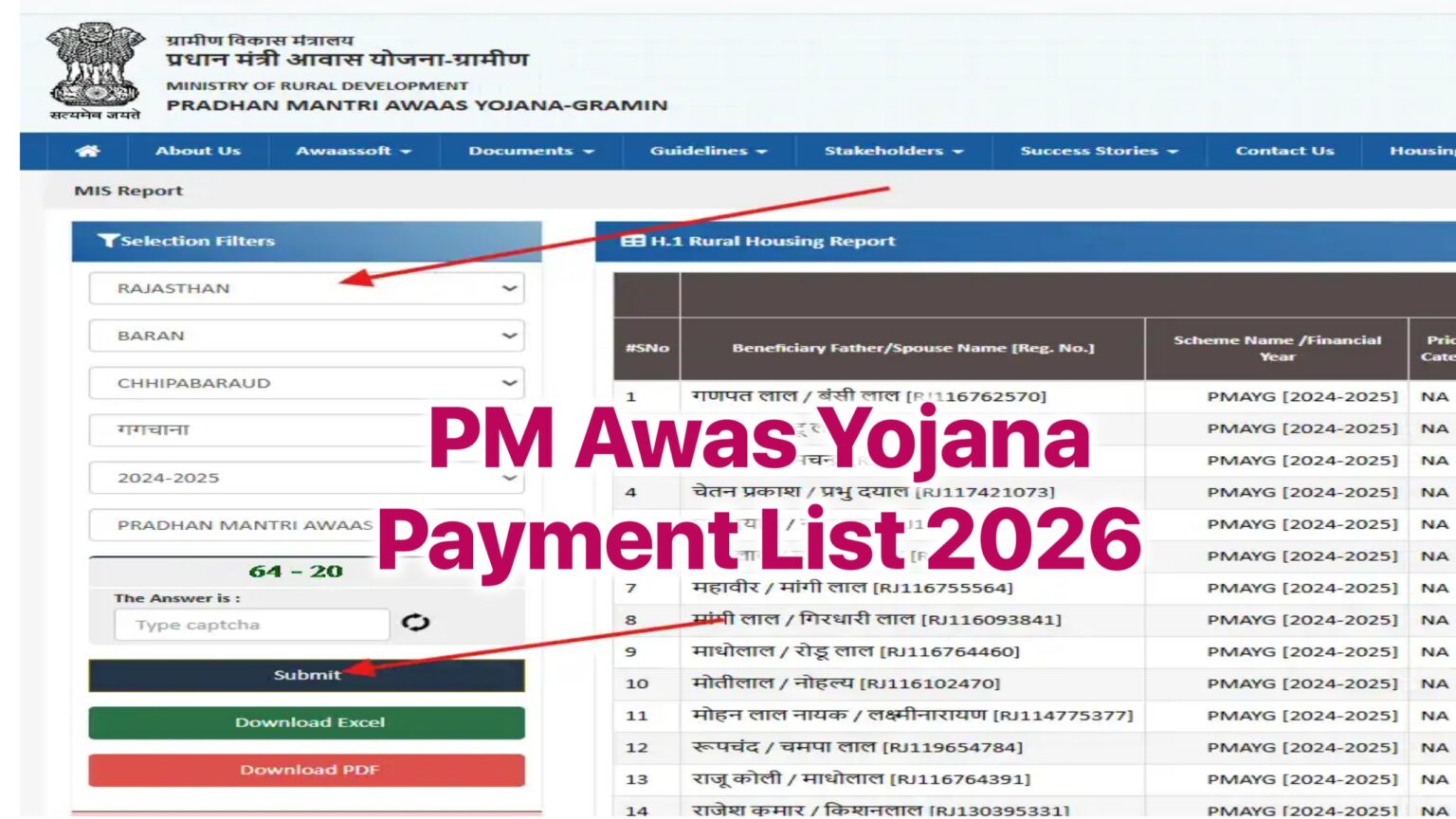 PM Awas Yojana Payment List 2026 Village Wise: प्रधानमंत्री आवास योजना ...